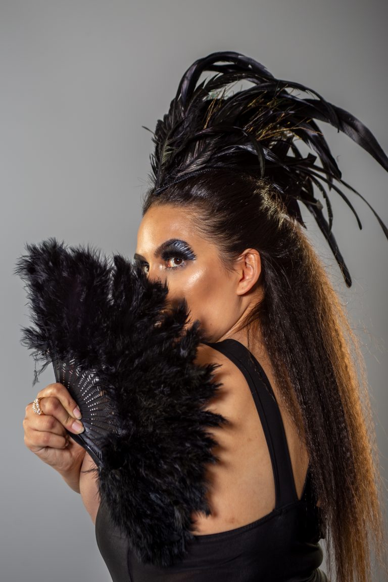 Black and Peacock Green Feather Mohawk Fascinator Pillbox - Maighread ...