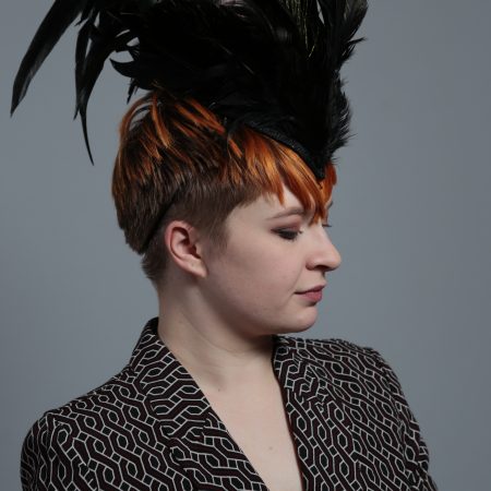 Black and Peacock Green Feather Mohawk Fascinator Pillbox - Maighread ...